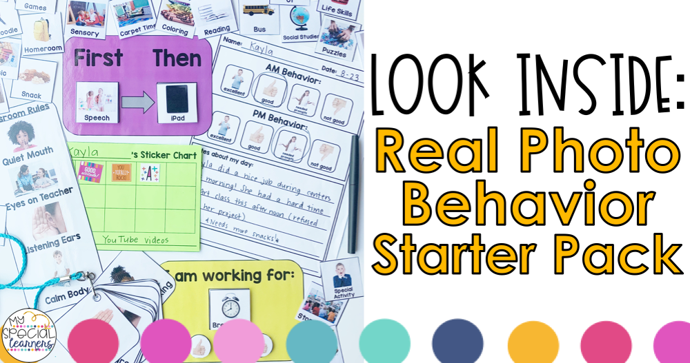 Real Photos Special Education Behavior Starter Pack - My Special Learners